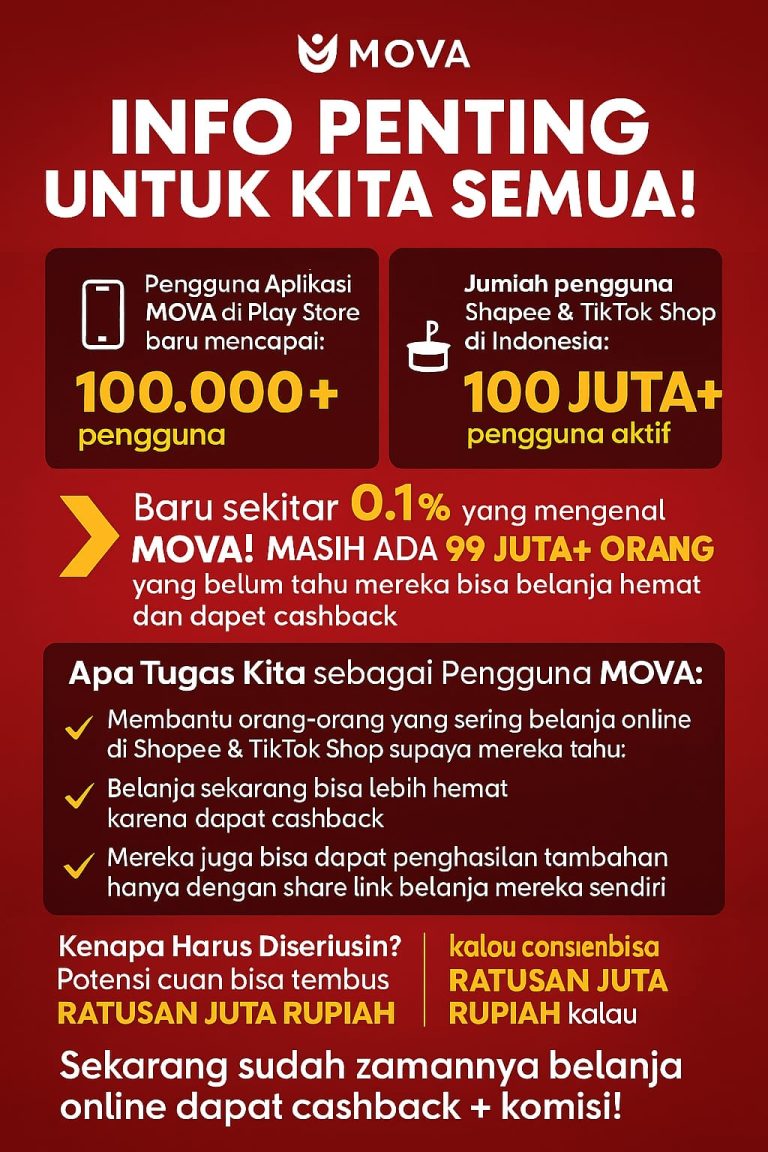 Daftar Aplikasi MOVA: Dapat Cashback Belanja dan Income Harian Unlimited! - Tabloid Peluang Usaha