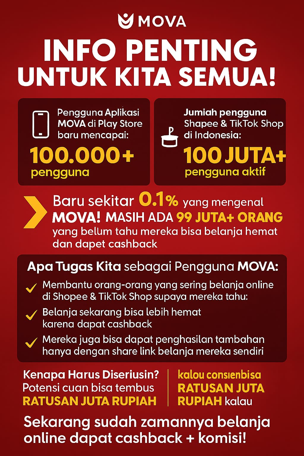 Daftar Aplikasi MOVA: Dapat Cashback Belanja dan Income Harian Unlimited! - Tabloid Peluang Usaha